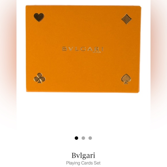 BVLGARI | Games | Bulgari New White Orange And Multicolor Playing Cards ...
